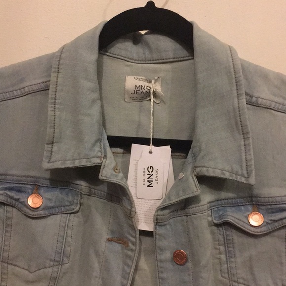 Mango | Jackets & Coats | Nwt Mng Jean Light Denim Vest Small | Poshmark